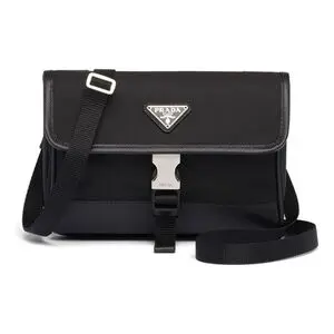 Prada Saffiano Logo-plaque Smartphone Holder 'black - Black/silver