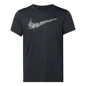 Nike Stripe Logo Training Short Sleeve - Black