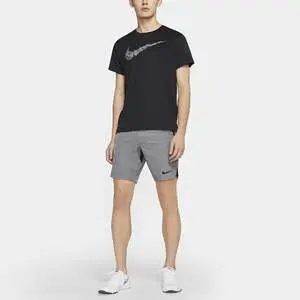 Nike Stripe Logo Printing Training Sports Short Sleeve