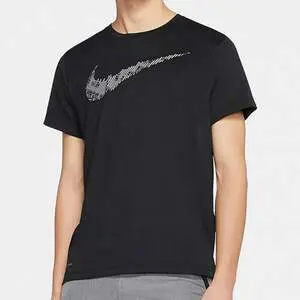 Nike Stripe Logo Printing Training Sports Short Sleeve