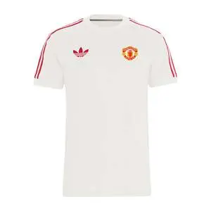 Adidas Manchester United Adicolor Classics 3-stripes T-shirt Asia Sizing 'white Red