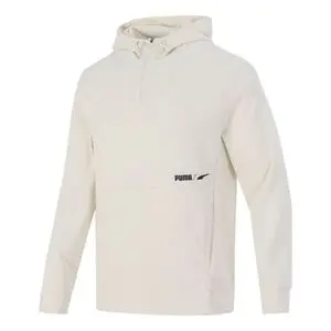 PUMA Half Zip Hooded Jacket - White