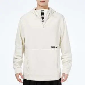 PUMA Half Zip Hooded Jacket - White