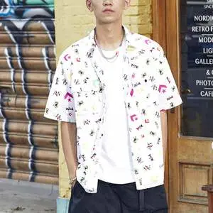 CONVERSE Park Gym All Over Print Shirt Asia Sizing