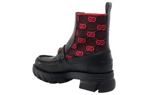 Gucci Horsebit Gg Jersey Ankle Boots