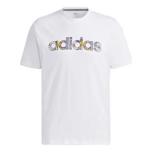 Adidas Neo M Ce Grph Tee 2 Logo Printing Sports Short Sleeve - White