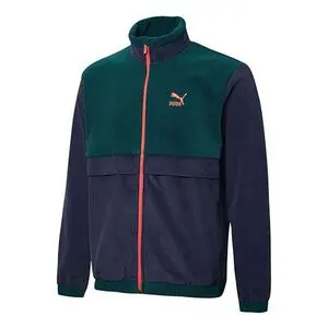 PUMA Retro Colorblock Fleece Jacket - Tan