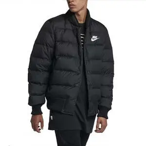 Nike Down Jacket With Stand Collar And Zip Closure