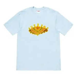 Supreme Supreme Ss19 Cloud Tee Clouds Pattern Short Sleeve Unisex Light Blue Light Blue