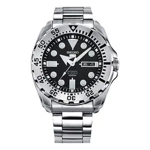 SEIKO Automatic Mechanical Dive Watch With Steel Bracelet - Black