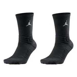 JORDAN Flight Crew Casual Sports Basketball Socks - Black