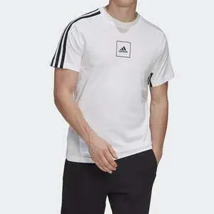 Adidas M 3s Tape Tee Sports Round Neck Short Sleeve