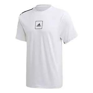Adidas M 3s Tape Tee Sports Round Neck Short Sleeve - White