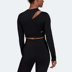 Adidas Long Sleeve Cropped Performance Top