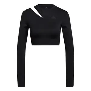 Adidas Long Sleeve Cropped Performance Top - Black