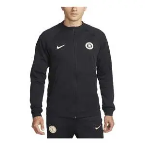 Nike Chelsea Fc Academy Pro Full-zip Knit Jacket - Black