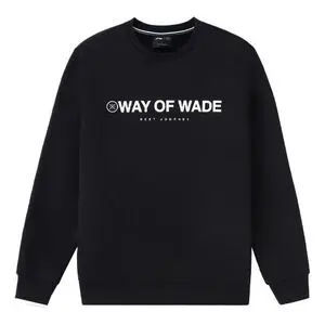 LI-NING Way Of Wade Round Neck Sweatshirts 'black White - Black/white