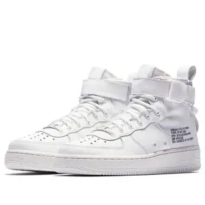 Nike Sf Air Force 1 Mid Qs "triple - White