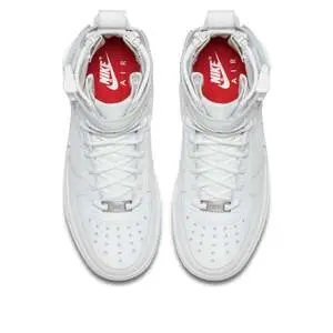 Nike Sf Air Force 1 Mid Qs "triple - White