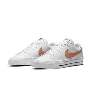 Nike Court Legacy Low Top Sneakers - White/brown