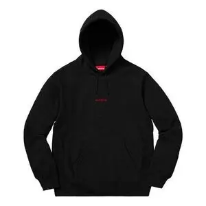 Supreme Trademark Hooded Sweatshirt - Black