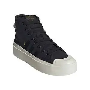 Adidas Nizza Bonega Mid High Top Platform Sneakers - Black/white