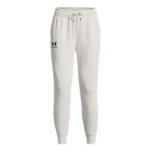 Under Armour Essential Fleece Tapered Pants - White/black