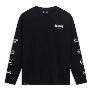LI-NING Anything Is Possible Graphic Long Sleeve T-shirt 'black