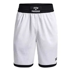 Under Armour Project Rock Iron Paradise Mesh Shorts - White/black
