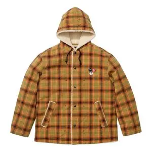 Supreme Fw25 X Number Ine Faux Shearling Hooded Coat - Plaid