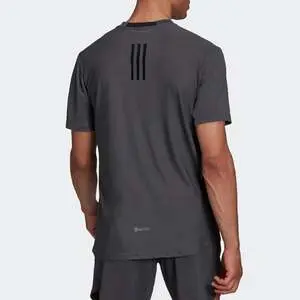 Adidas Solid Color Round Neck Short Sleeve Black T-shirt - Multi-color