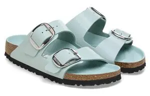 BIRKENSTOCK Arizona Big Buckle Nubuk Leather Sandals - Teal