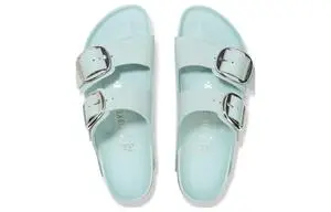 BIRKENSTOCK Arizona Big Buckle Nubuk Leather Sandals - Teal