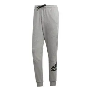 Adidas Mh Bos Pnt Ft Logo Printing Bundle Feet Sports Long Pants Asia Edition Light - Grey