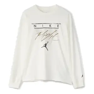 JORDAN Air Jordan Long-Sleeve Graphic T-Shirt Sail/black