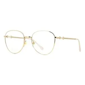 Gucci Horsebit Metallic Round Frame Optical Eyeglasses - Grey