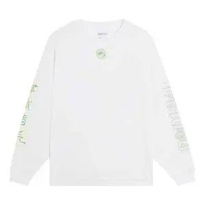 LI-NING Badfive Graphic Long Sleeve T-shirt 'white - White/green