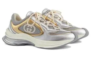 Gucci Run Sneaker Metallic Leather - Silver