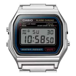 Casio Vintage Stainless Steel Band Watch With Led Light