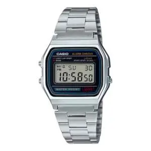 Casio Vintage Stainless Steel Band Watch With Led Light - Silver