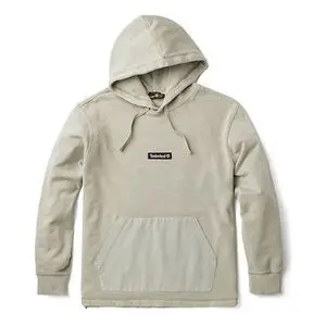 Timberland Mixed Media Garment Dye Hoodie - White/black