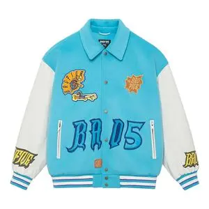 LI-NING Badfive Graphic Baseball Jacket - Blue/white