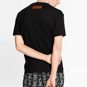 LOUIS VUITTON Logo Printing Round Neck Short Sleeve