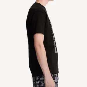 LOUIS VUITTON Logo Printing Round Neck Short Sleeve