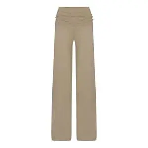 Nike X Skims Stretch Knit Foldover Wide Leg Pant - Dune