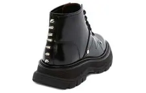 Alexander McQueen Leather Studded Ankle Boots