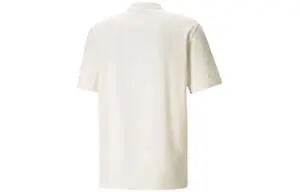 PUMA X First Mile Crossover Pocket Small Label Solid Color Sports Short Sleeve White