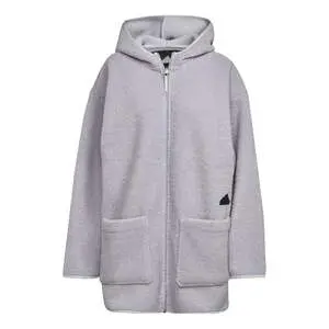 Adidas Polar Fleece Long Hooded Track Top - Purple