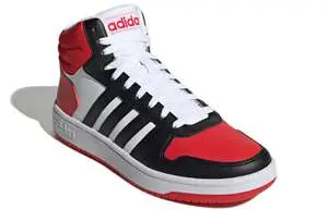 Adidas Hoops 2.0 Mid Sneakers - Black/red