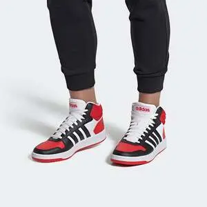 Adidas Hoops 2.0 Mid Sneakers - Black/red